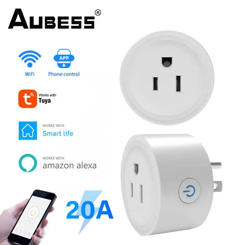 US Standard 10A/20A WiFi Smart Plug Outlet Tuya Remote Control Home ...