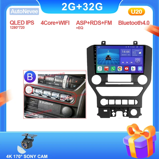 Wireless Android CarPlay For FORD MUSTANG 2015-2020 Car Radio ...