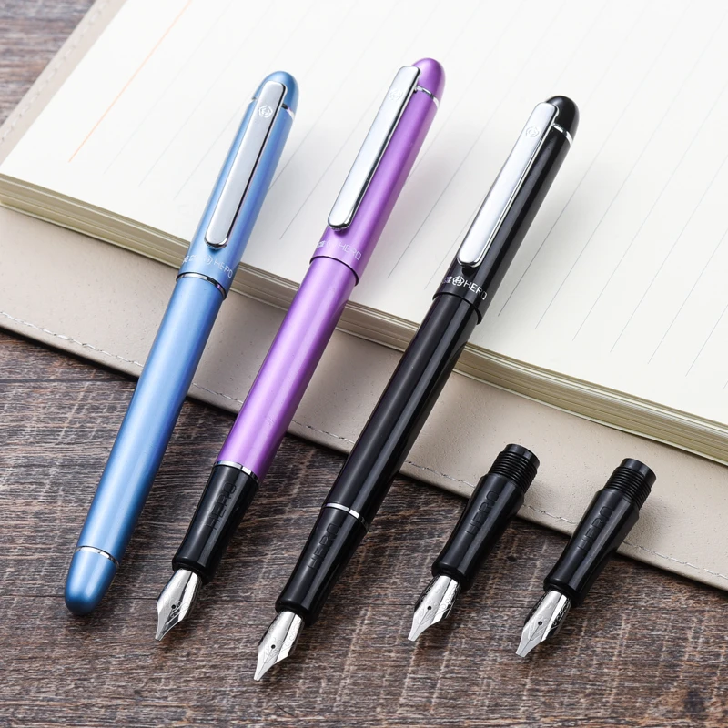 HERO Fountain Pen 5028 Fine Nib Iridium Gold Ink Pen Drawing ...