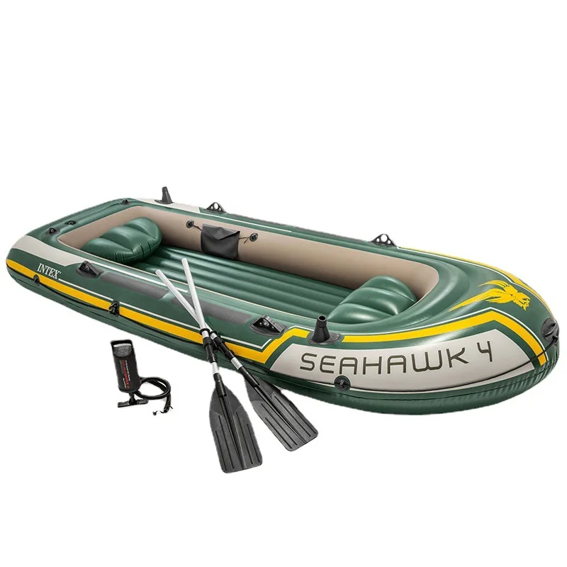Inflatable-Rubber-Kayak-Seahawk-3-person-Fishing-Boat-Group ...
