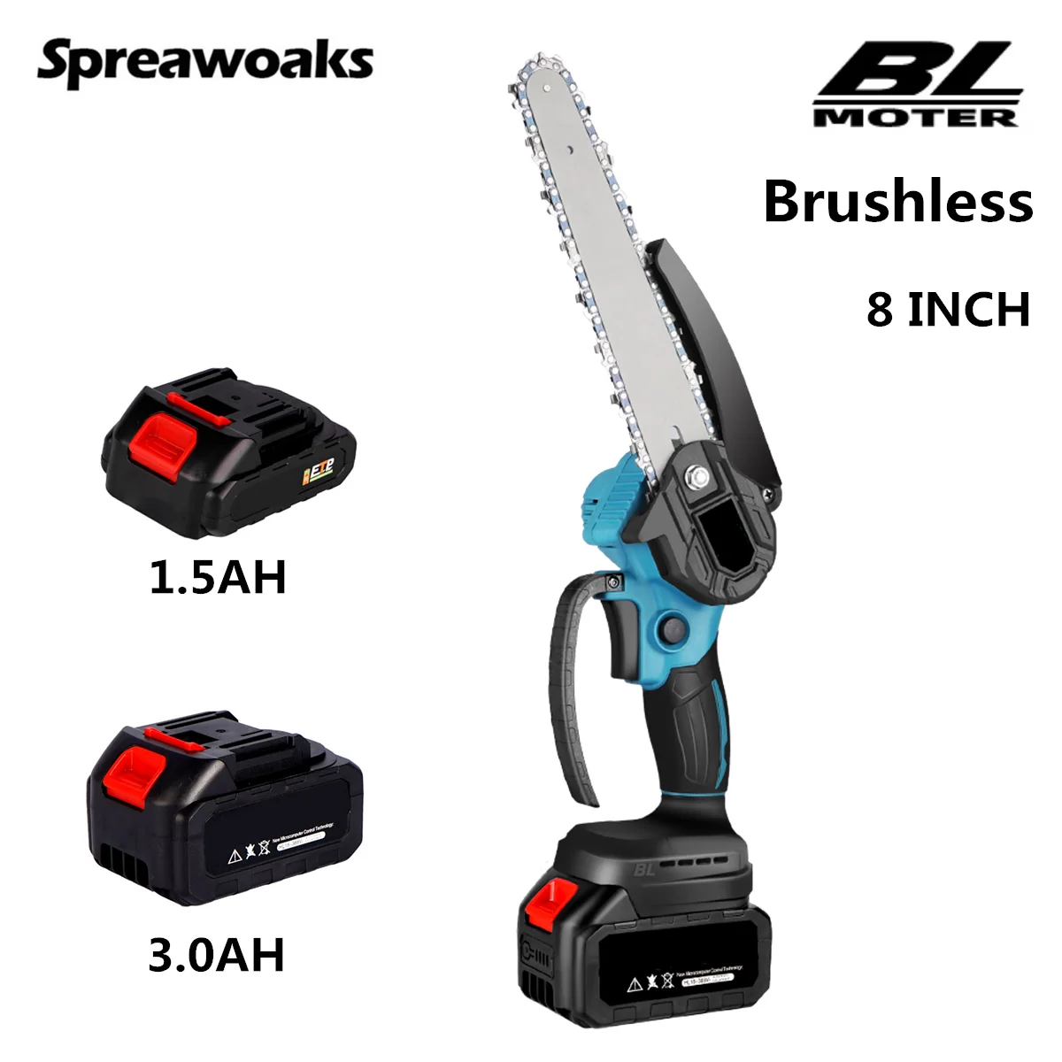 Brushless-Chainsaw-8-Inch-Mini-Electric-Saw-Cordless-Pruning ...
