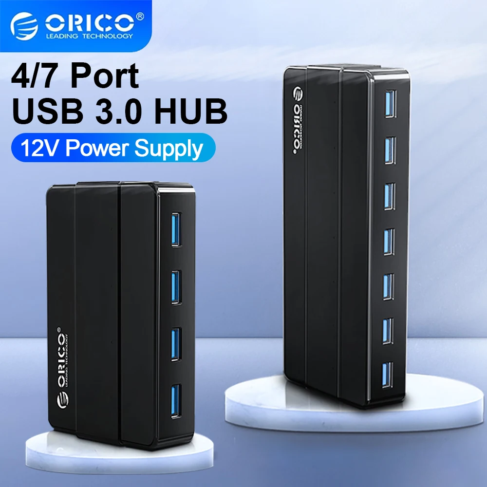Orico-usb hub 4/7 portas, usb 3.0, transmissão de alta velocidade, para ...