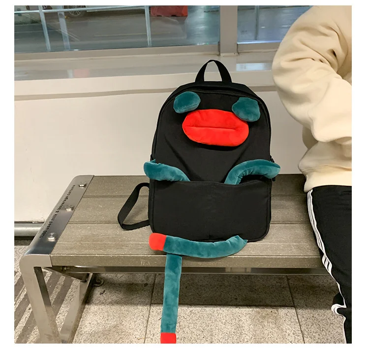 Fashion Personality Teen Funny Frog Cute Harajuku Backpack Bags