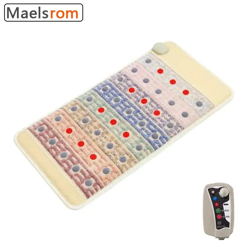 PEMF Crystal Mat Photon Energy Massage Heating Mattress Gemstone Wheel ...