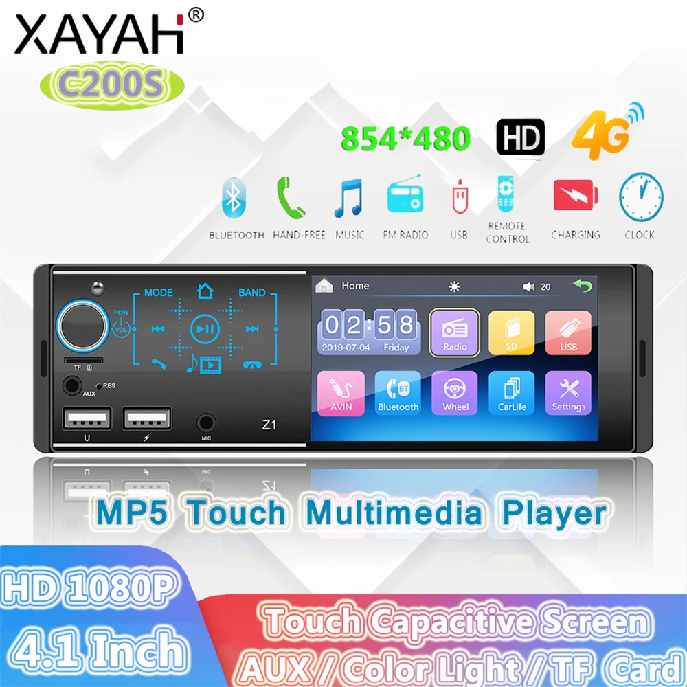 Reproductor Multimedia con pantalla IPS y cámara de visión trasera para ...