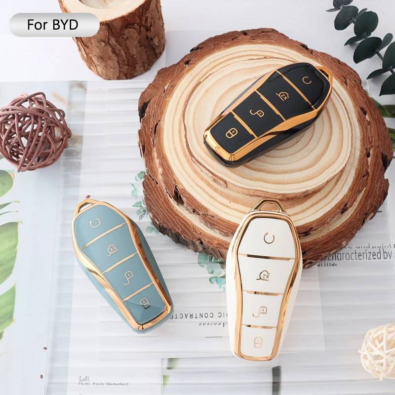 Soft TPU Car Remote Key Case Fob For BYD Qin Plusdmi Atto 3 Han EV ...