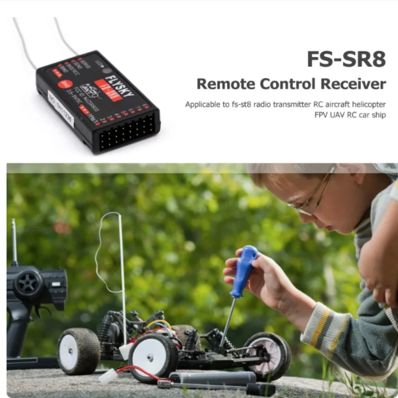 FlySky FS-SR8 2.4GHz 8CH ANT Mini RC Receiver - RCSkyLite