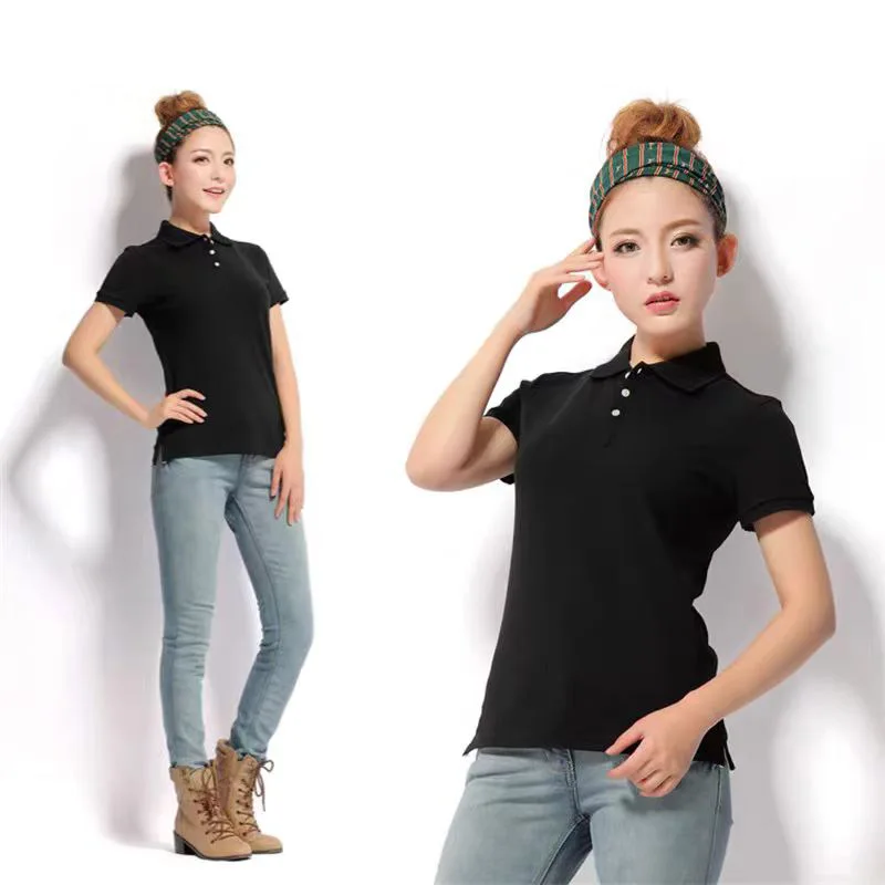 Women's Summer Short-Sleeved Polo Shirt Pure Cotton Loose France Logo ...