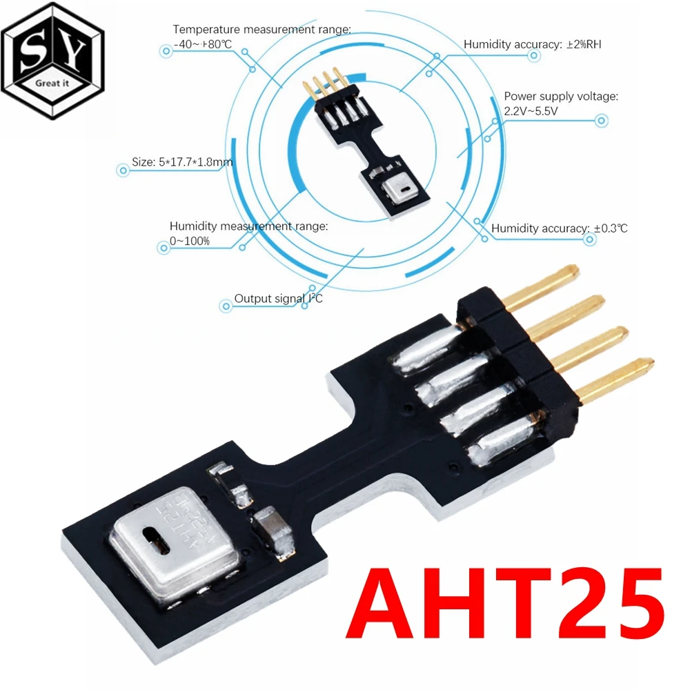 AHT25-AHT21-Chip-Temperature-And-Humidity-Sensor-Module-Replaces-AHT10 ...