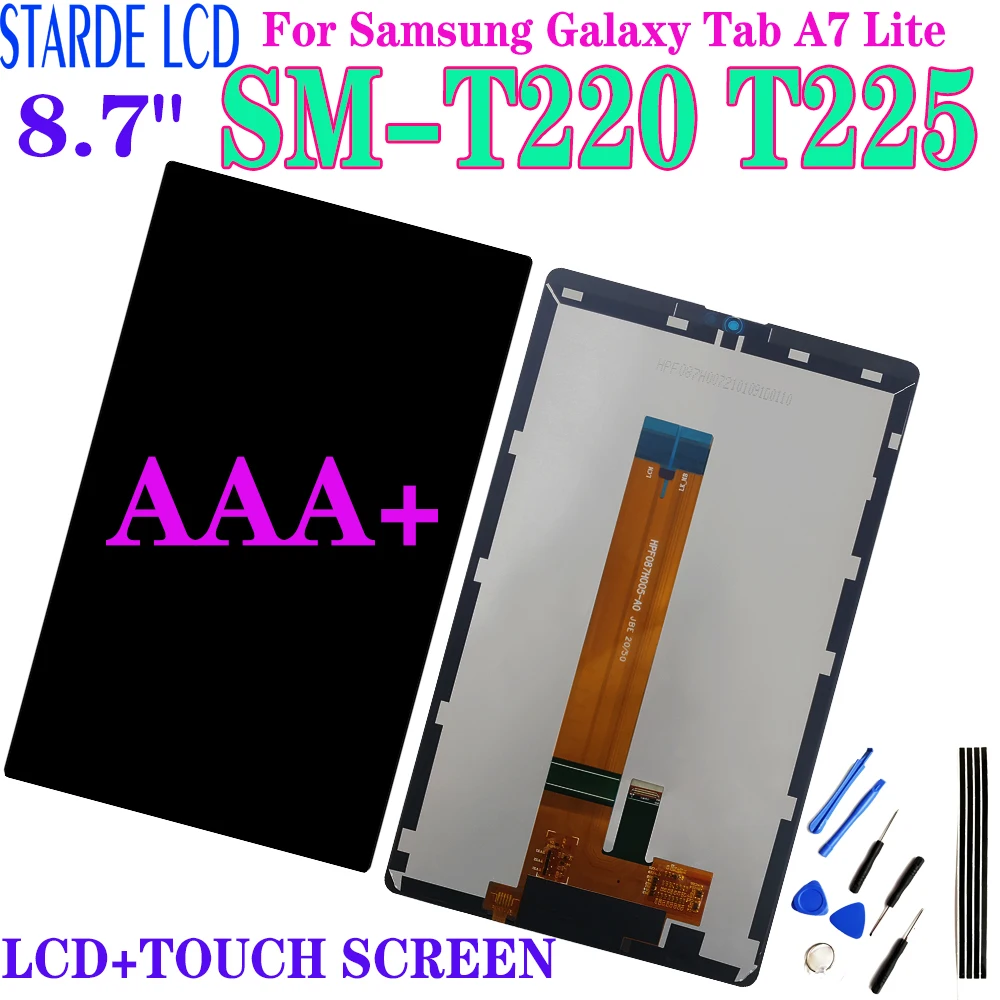 삼성 탭 A7 라이트 8.7 SM T220 T220 T225 LCD 디스플레이 터치 스크린 디지타이저 유리 패널 어셈블리 용 ...