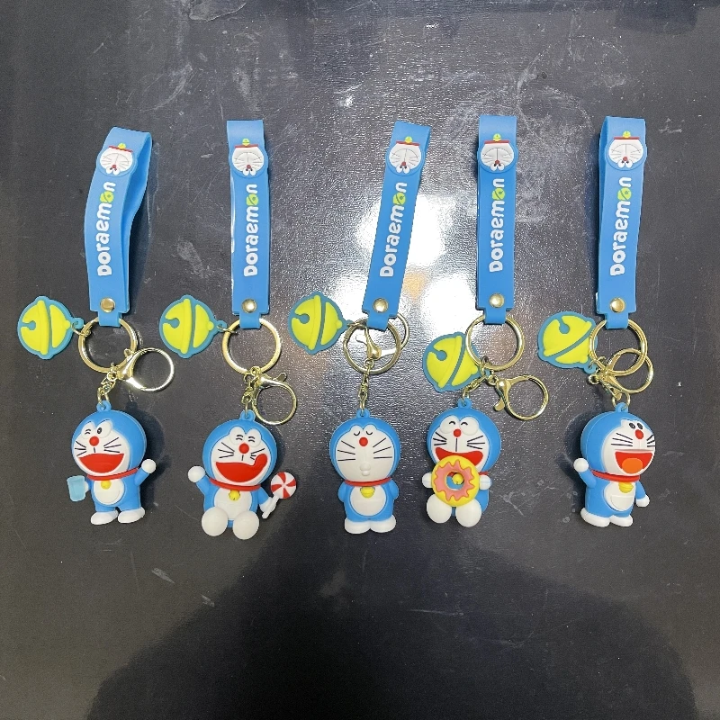 Anime Doraemon keyring Small bell keyring Children toy Anime ...