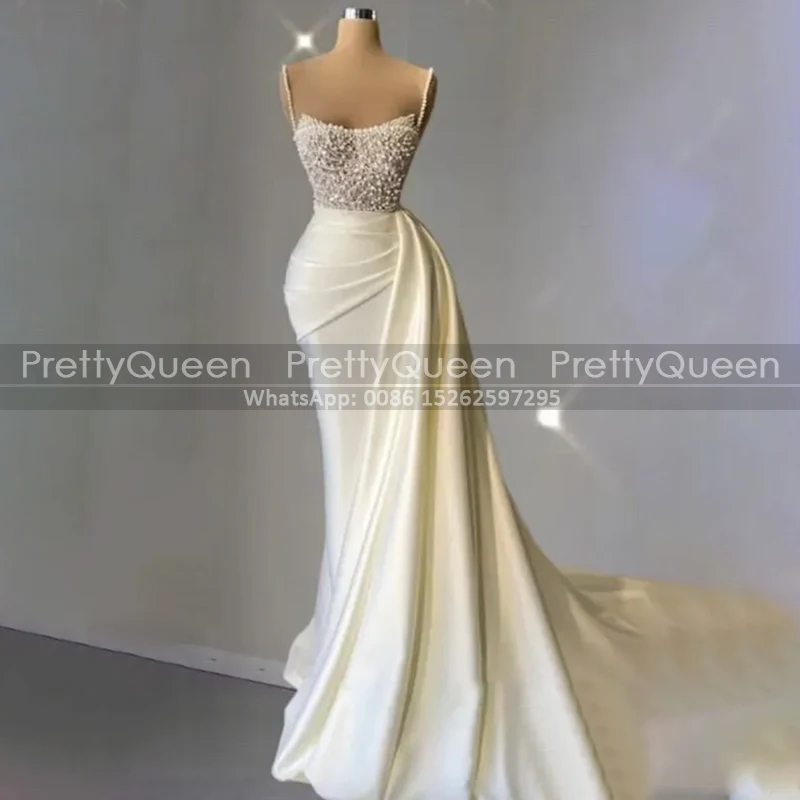 2014-Heavily-Beaded-Prom-Dresses-Mermaid-Overskirt-Long-Streamer ...