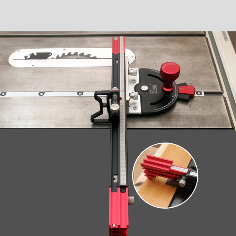 Miter-Gauge-Table-Saw-Extend-Fence-Aluminum-Adjustable-Angle-Miter ...