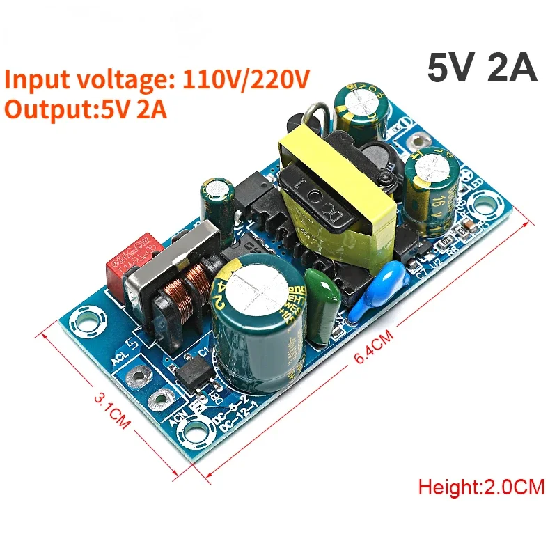 AC 110V/220V to DC 5V industrial power module bare board 2A, used for ...