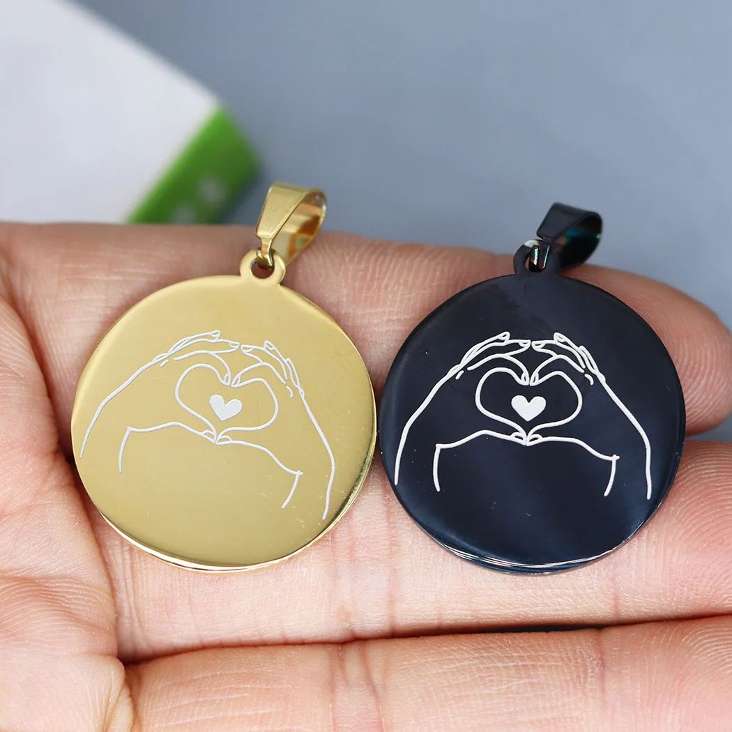 2Pcs-lot-Sign-Language-Heart-Love-Pendant-For-Necklace-Bracelets ...