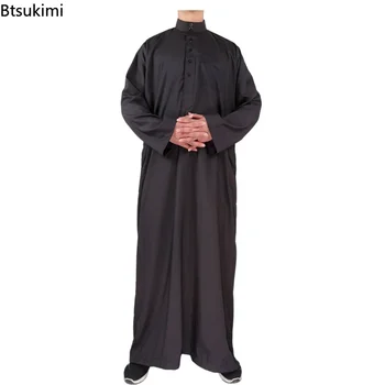 Muslim Fashion Men Robe Kaftan Abaya Pakistan Jubba Men Bonnet Homme ...