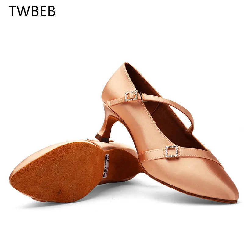 Hot-Selling-Satin-Women-Standard-Dance-Shoes-Soft-Outsole-Modern-Dance ...