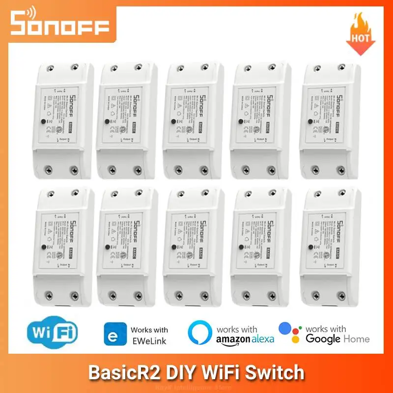 SONOFF-Basic-R2-10A-WiFi-DIY-Smart-Switch-Remote-Controller-Smart-Home ...
