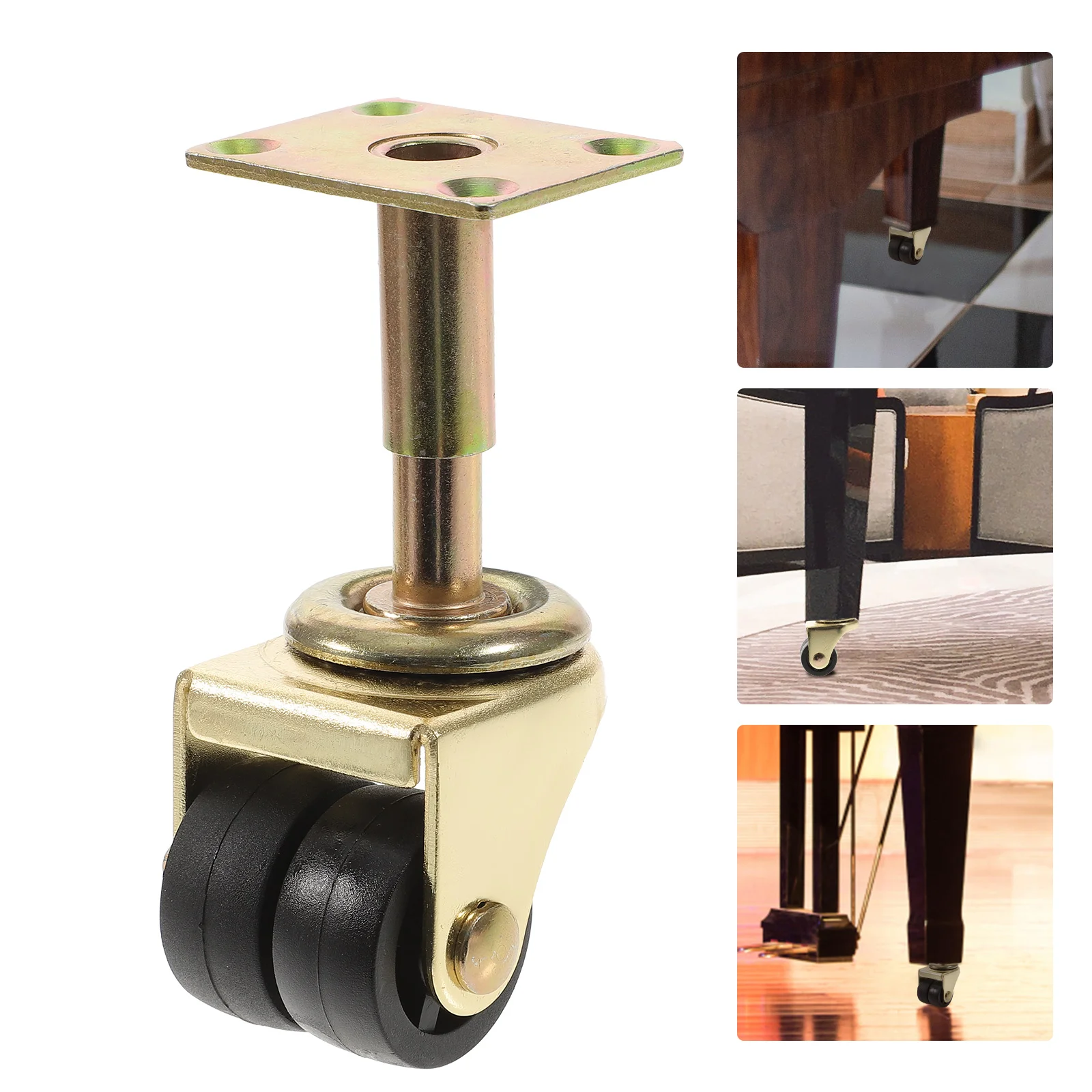 Golden-Piano-Casters-Double-Wheel-Casters-Necessary-Piano-Accessories ...