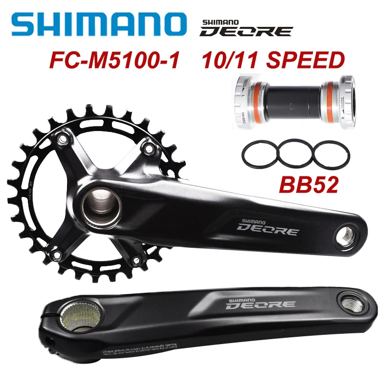 SHIMANO-DEORE-FC-M5100-Crankset-bicicleta-de-montanha-Crankset-1x10-velocidade-1x11-175-170mm ...
