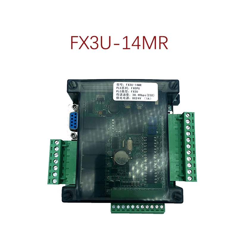FX1N FX2N FX3U 14MR 14MT 6AD 2DA PLC RS232 RS485 Modbus RTU 24VDC RTC ...