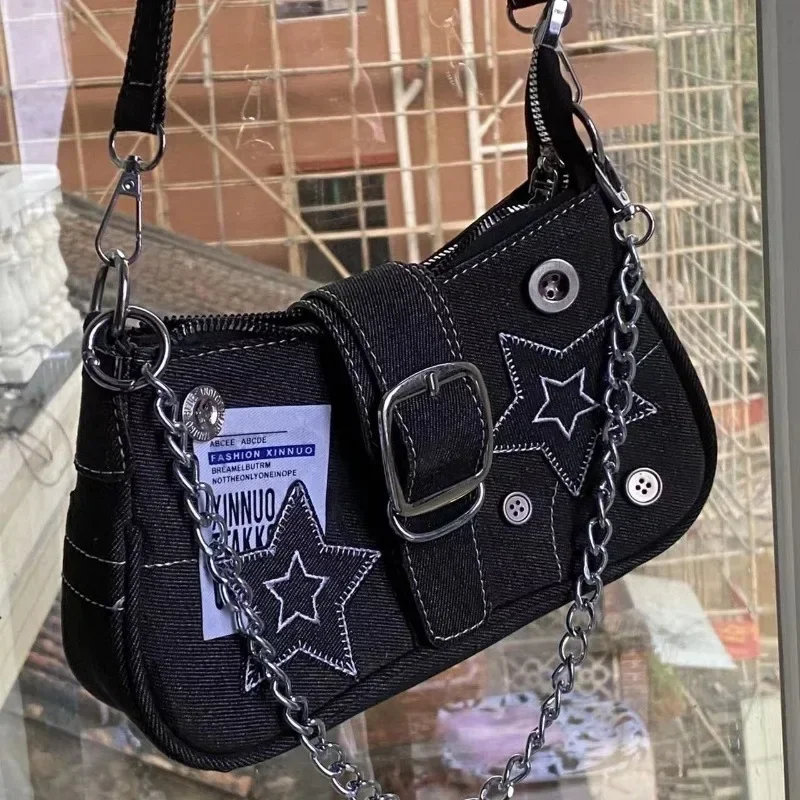 Y2k Fashion Women's Handbags Stars Pattern Cool Girls Underarm Bag ...