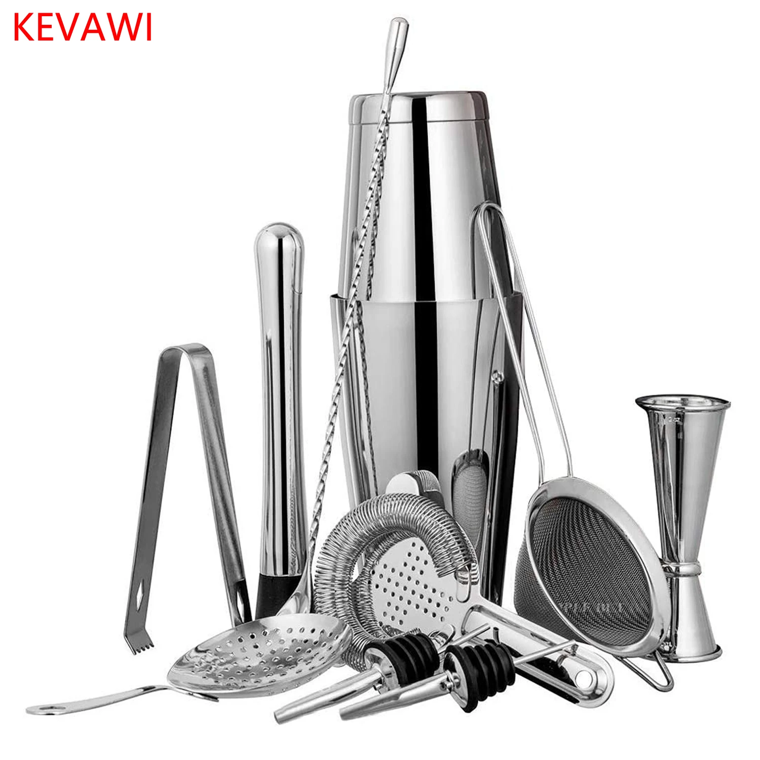 11-Pieces-Martini-Boston-Cocktail-Shaker-Set-Bar-Tools-Set-Bartending ...
