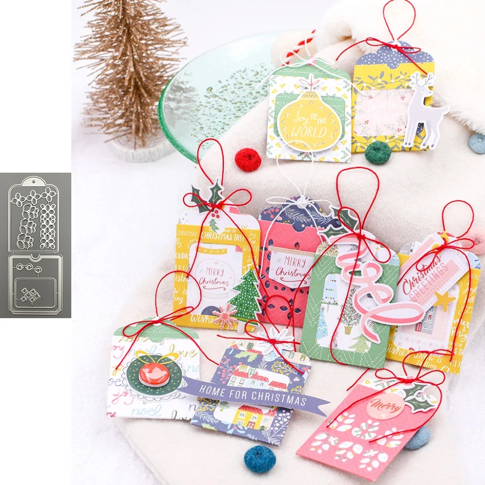 2024-New-Arrival-Christmas-Long-Narrow-Linear-Tag-Label-Metal-Cutting ...