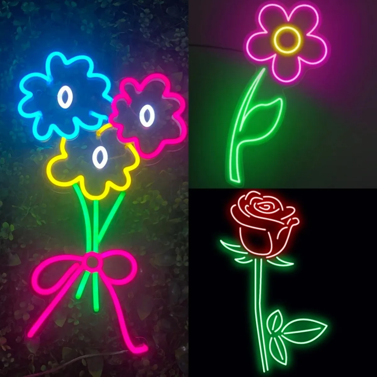 Neon Rose Backgrounds