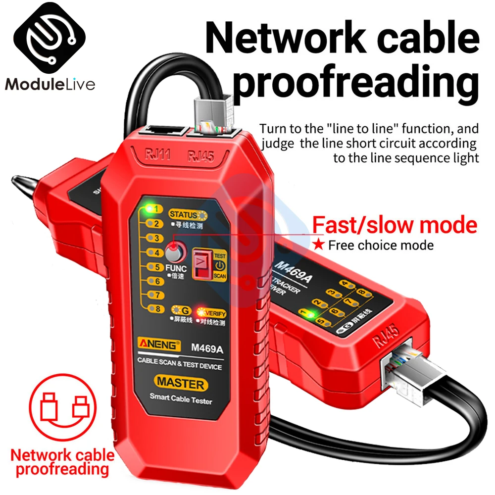 ANENG DC AC Network Cable Tracker Networking Analyzer RJ45 RJ11 ...