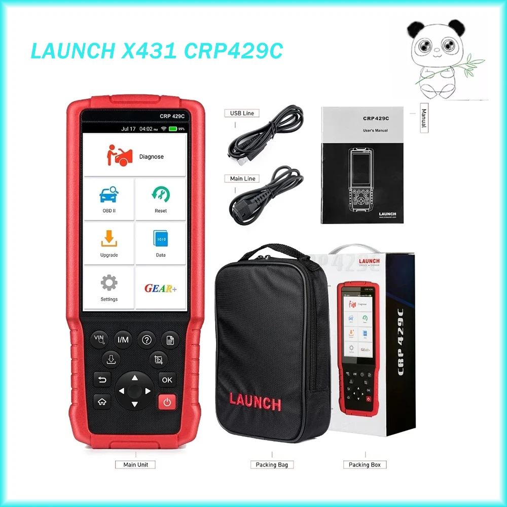 LAUNCH X431 CRP429 C OBD2 Scanner Engine/ABS/SRS/AT 4 System Scanner Code Reader Dignostic Tool ...
