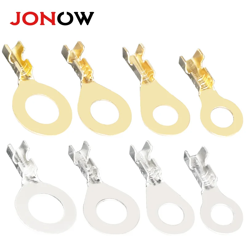 100 pièces cosses de câble à anneau bornes à sertir or laiton/argent M3 M4 M5 M6 M8 M10 orteils ...