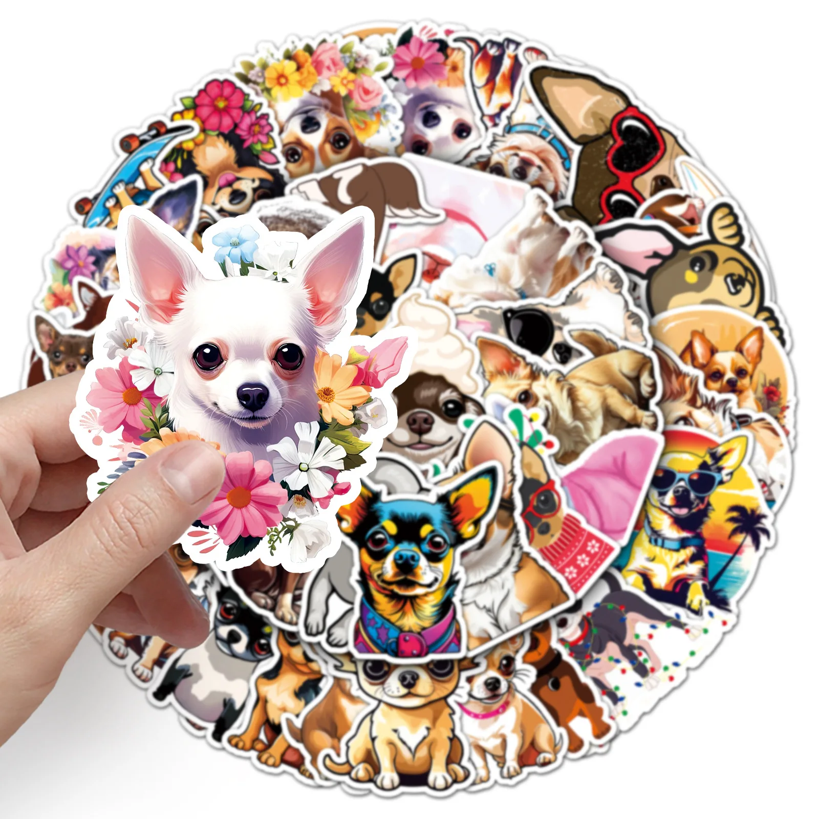 50Pcs-Chihuahua-Stickers-for-Wall-Laptop-Phone-Bottle-Sticker ...