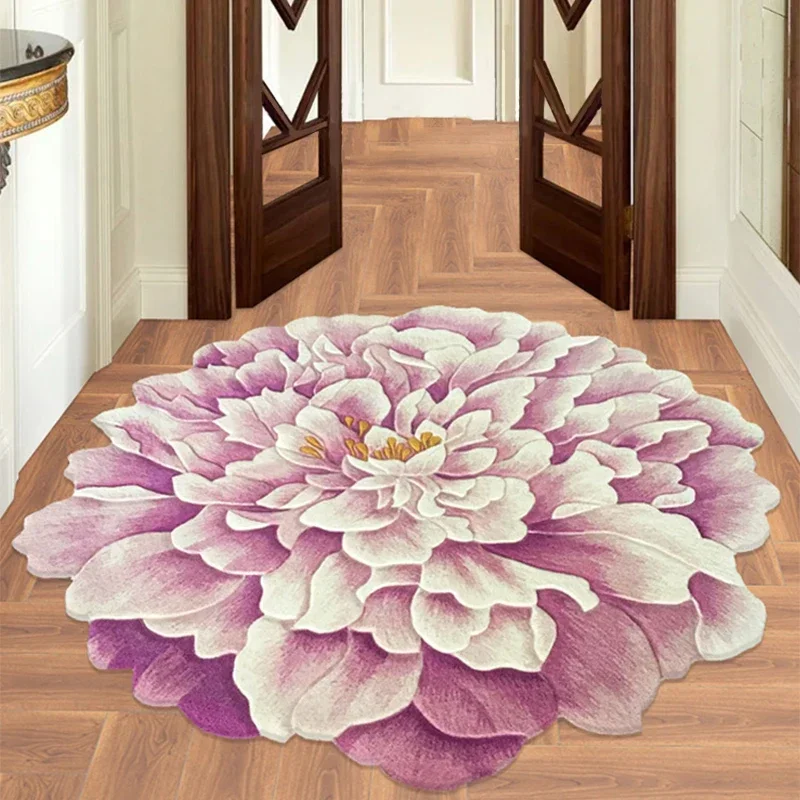 Floral-Pattern-Carpet-Peony-Living-Room-Decor-Home-Rug-Pastoral-Style ...
