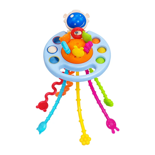 Baby Sensory Montessori Toys Silicone Pull String Toy for 0 12 Months ...