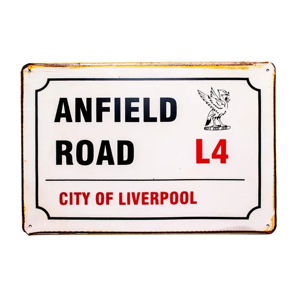 Vintage Retro Anfield Road City Of Liverpool Big Metal Tin Sign Home ...