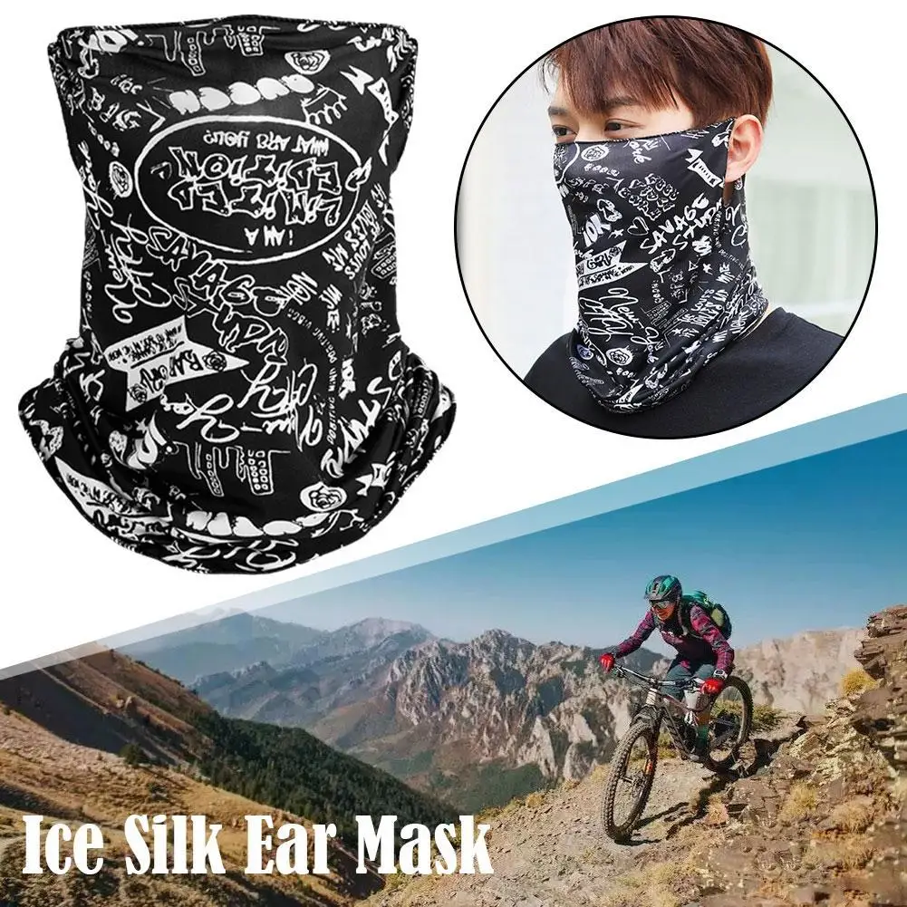 Summer-Sun-Ice-Silk-Mask-Men-Women-Print-Punk-Hanging-Ears-Half-Face ...