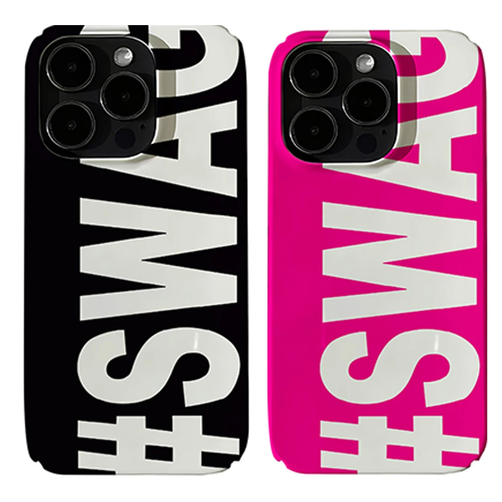 Creative SWAG Letters Phone Case for iPhone 17 16 15 14 13 12 11 Air ...