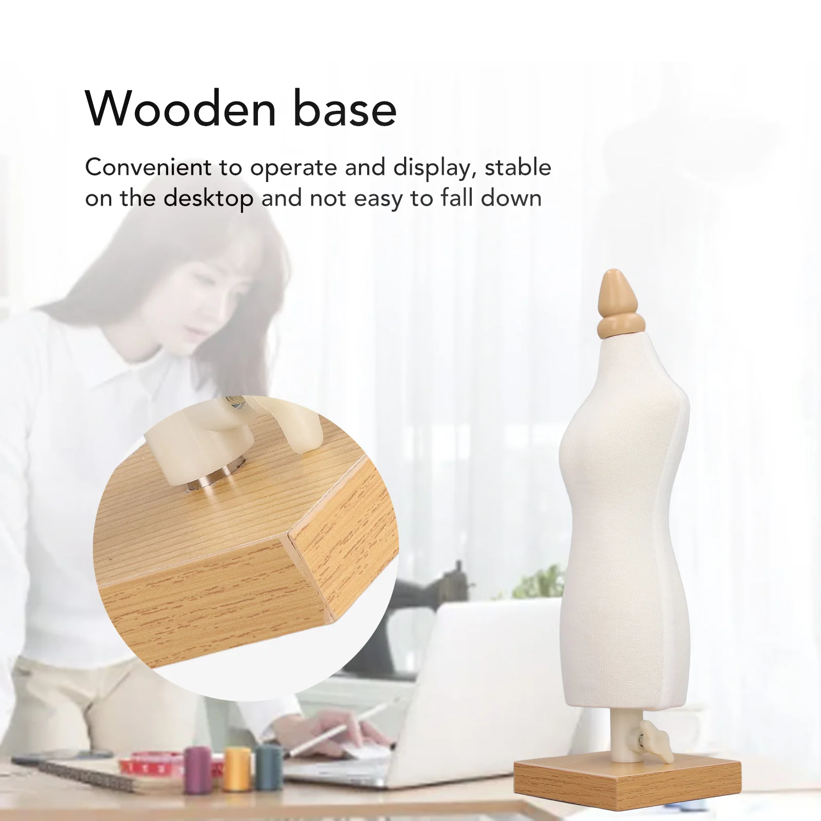 Doll Dress Form 12.2 Inch Canvas Clothes Sewing Mannequin Table Top ...