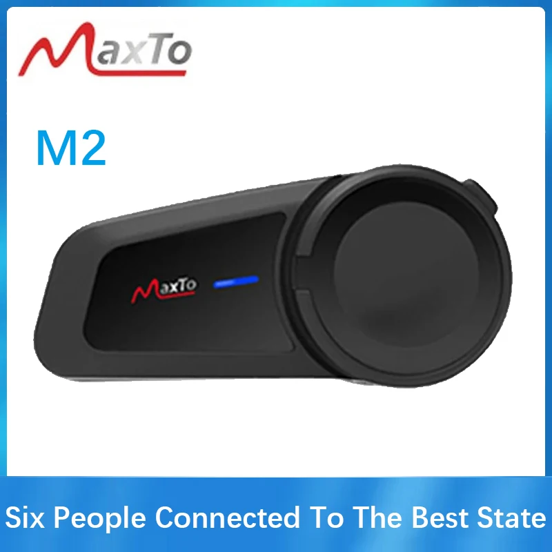 Maxto-M2-Motorcycle-Helmet-Bluetooth-Headset-Intercom-6-Riders-1000M-FM ...