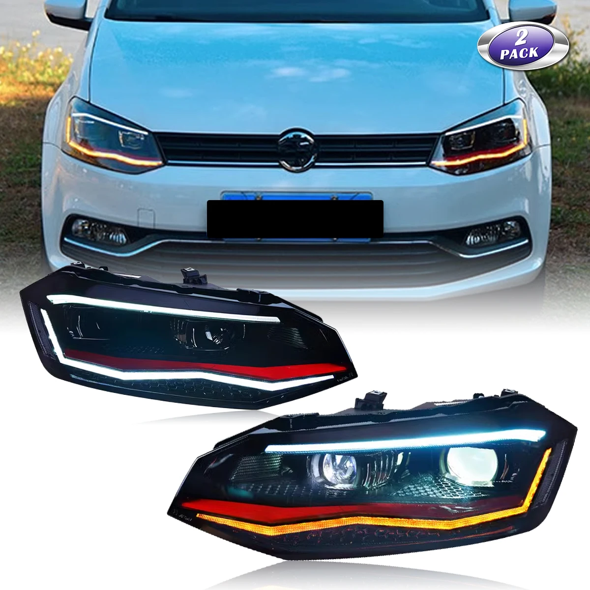 Car-Light-Projector-Head-Lamp-For-Volkswagen-VW-Polo-Headlights ...