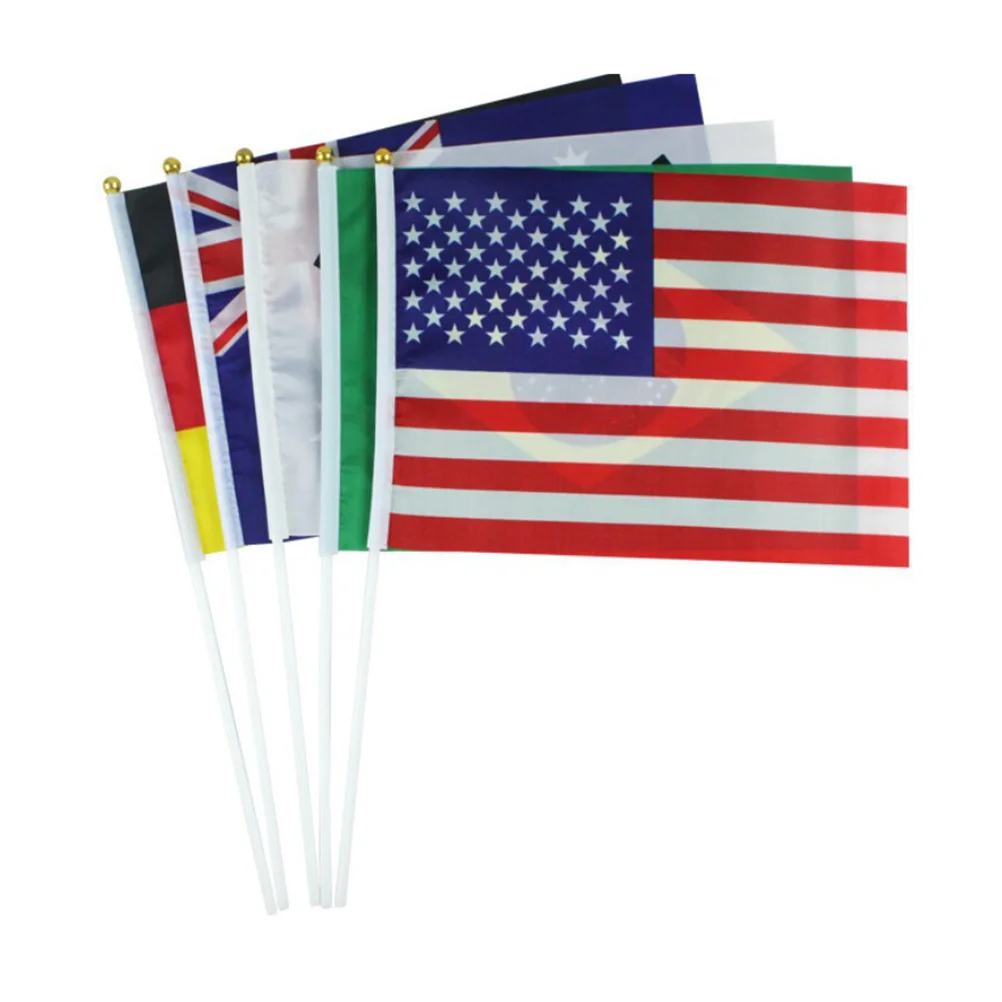 40PCS-Handheld-Mini-National-Flag-On-Stick-International-World-Country ...
