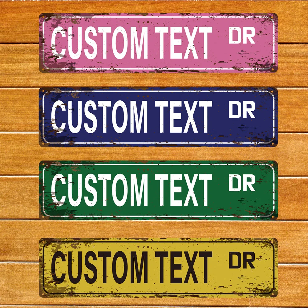 1pc Personalized Custom Metal Street Sign Custom Your Text Sign ...