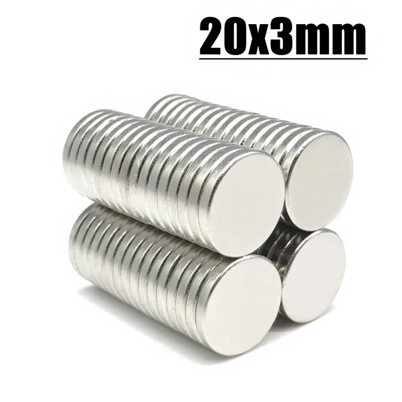 5-20-100-200-500Pcs-20x3-Super-Powerful-Strong-Bulk-Round-NdFeB ...