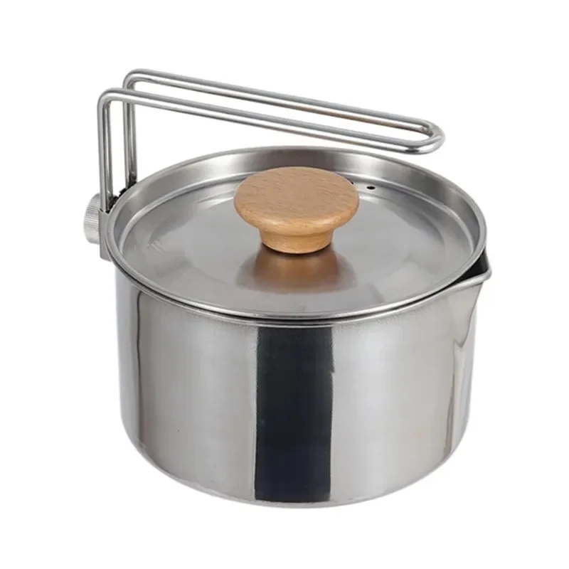 1L-Camping-Tea-Pot-304-Stainless-Steel-Multifunctional-Camping-Water ...