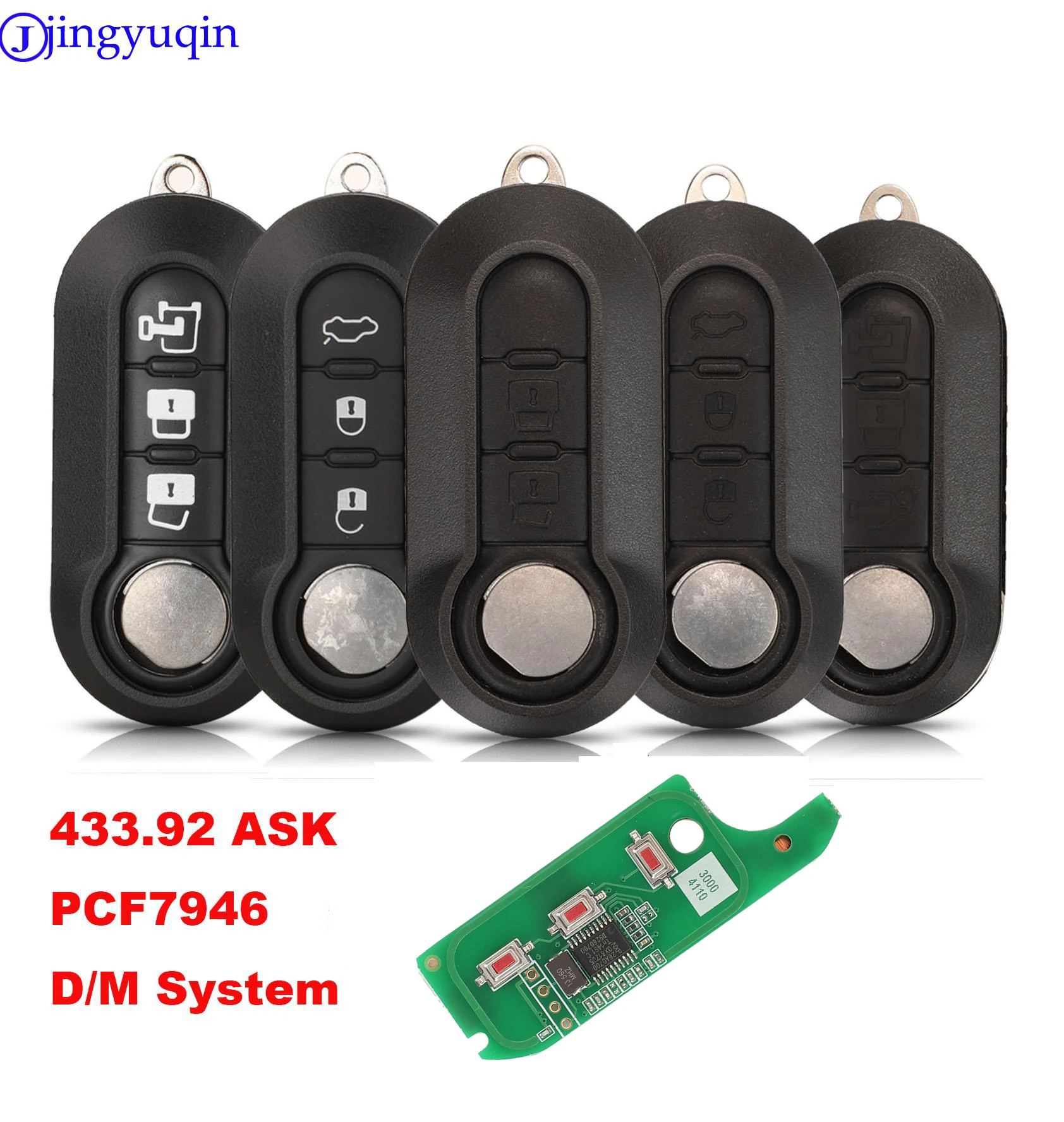 jingyuqin Car Remote Key For Fiat 500L MPV Ducato Citroen Jumper ...