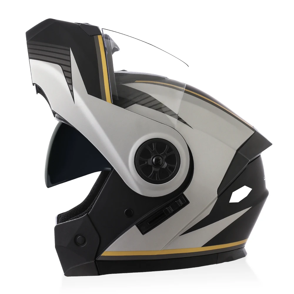 New DOT Summer Winter Riding Full Face Helmets Dual Lens Flip Up ...
