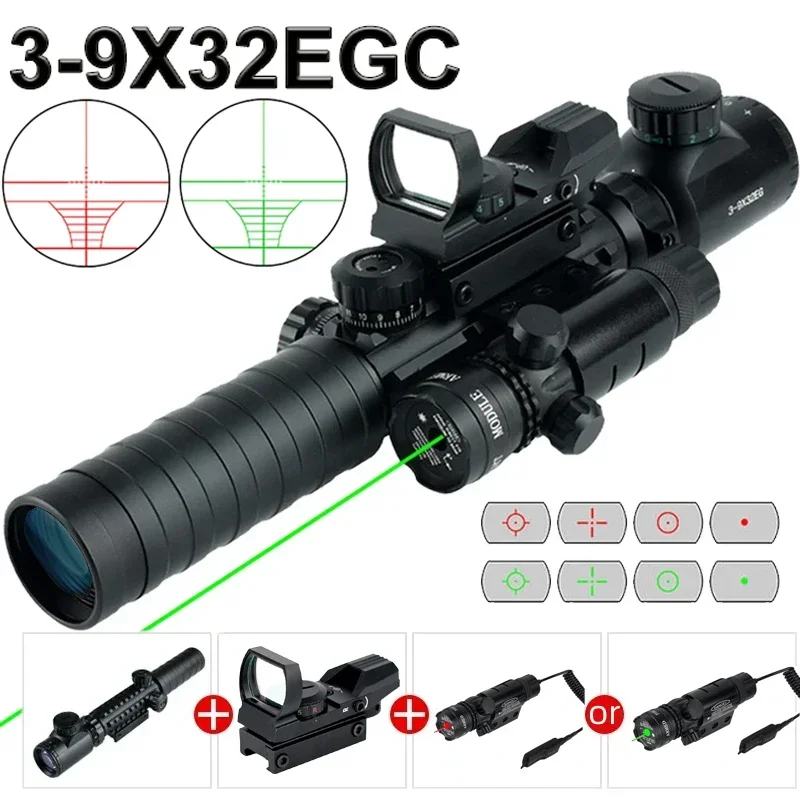 3-9X32EG-Red-Green-Illuminated-Tactical-Optic-Rifle-Scope-HD101-Sight ...