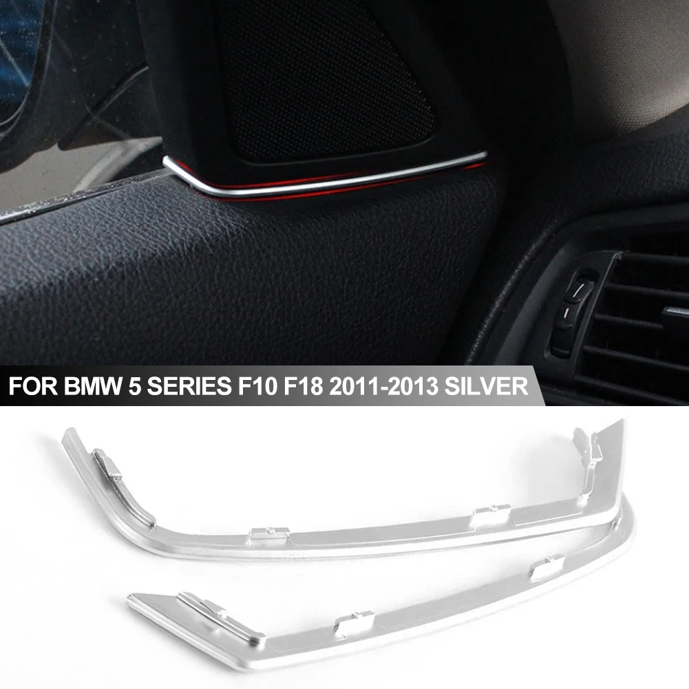 2PCS-Front-Door-Speaker-Cover-Gap-Trim-Silver-ABS-Interior-Mouldings ...