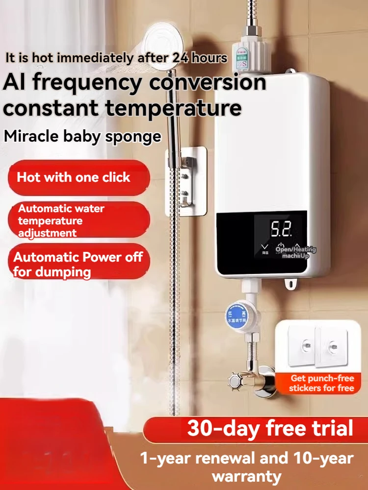 Electric-Tankless-Water-Heater-on-Demand-Instant-Endless-Water-Heater ...